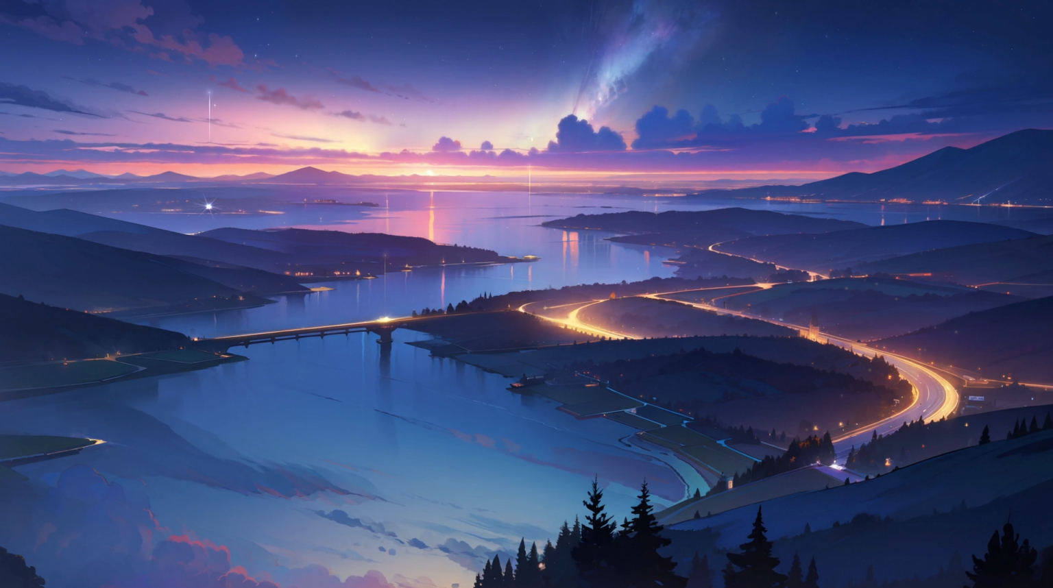 Evening Landscape Beautiful FHD Live Wallpape