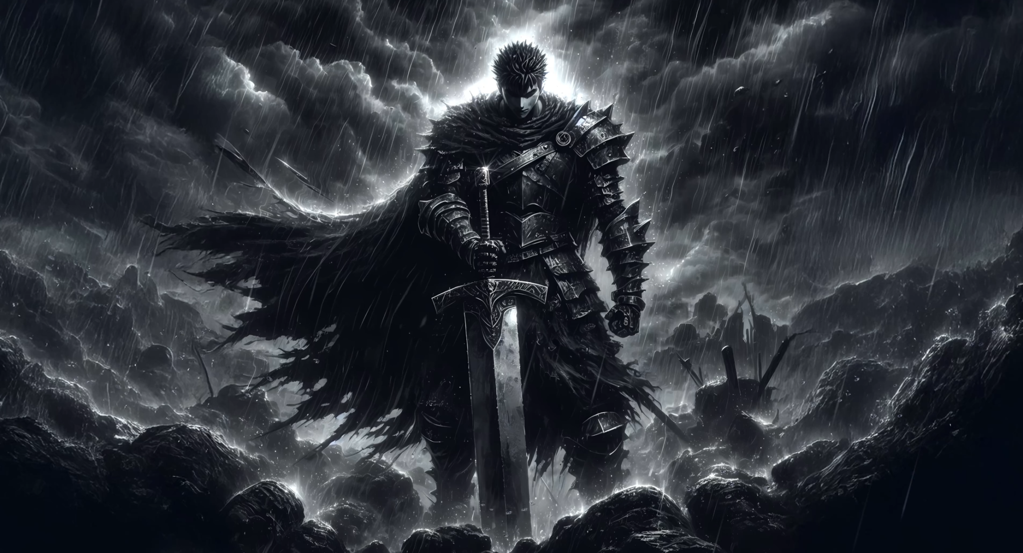 Guts in the Thunderstorm Beautiful 4K Live Wallpaper