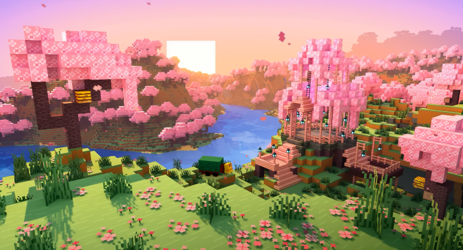 Blossom Valley Minecraft Beautiful 4K Live Wallpaper