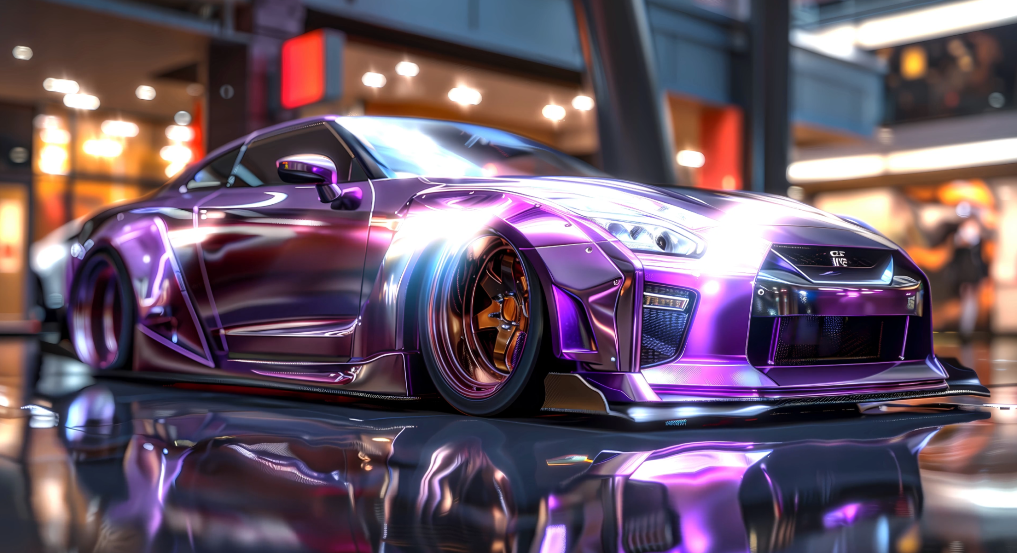 Neon Drift GTR Beautiful 4K Live Wallpaper