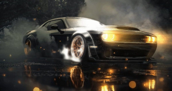 Dodge Hellcat Burnout Beautiful 4K Live Wallpaper
