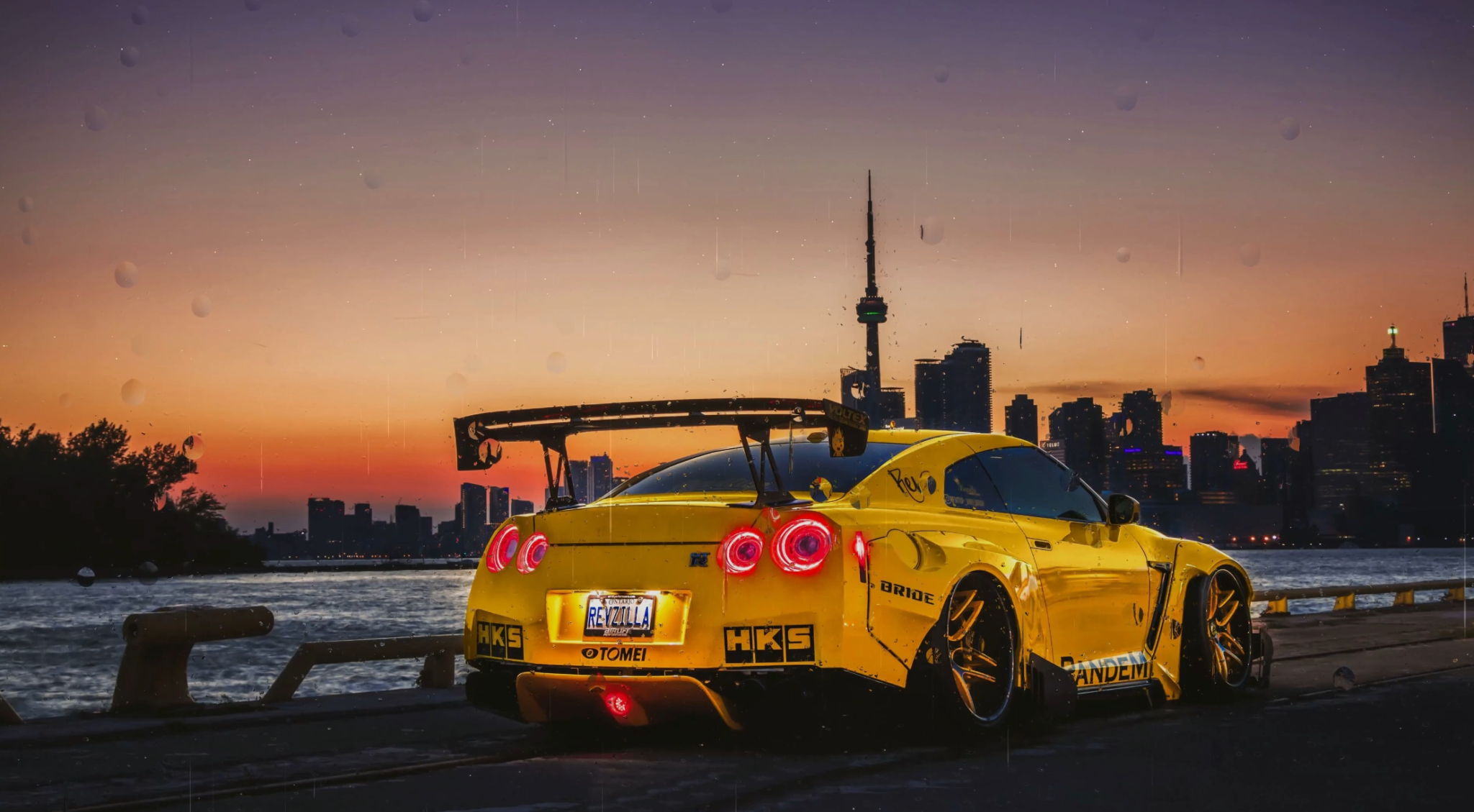 Rainy Drift GTR Beautiful 4K Live Wallpaper