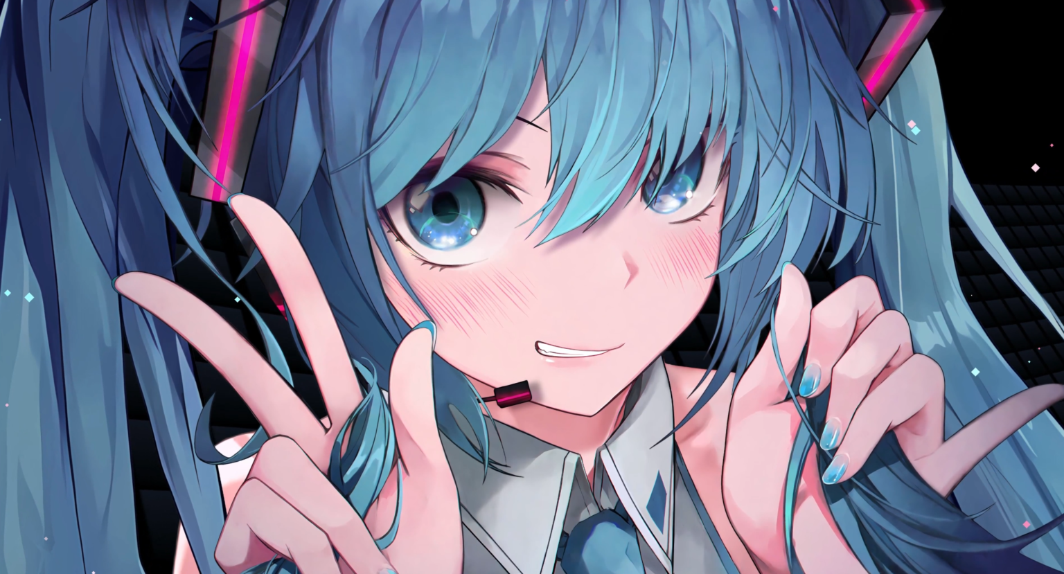 Portrait of Hatsune Miku Beautiful 4K Live Wallpaper