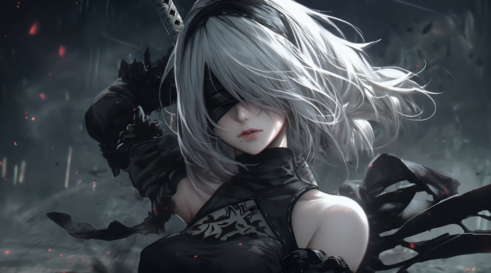 Sword of YorHa Beautiful 4K Live Wallpaper