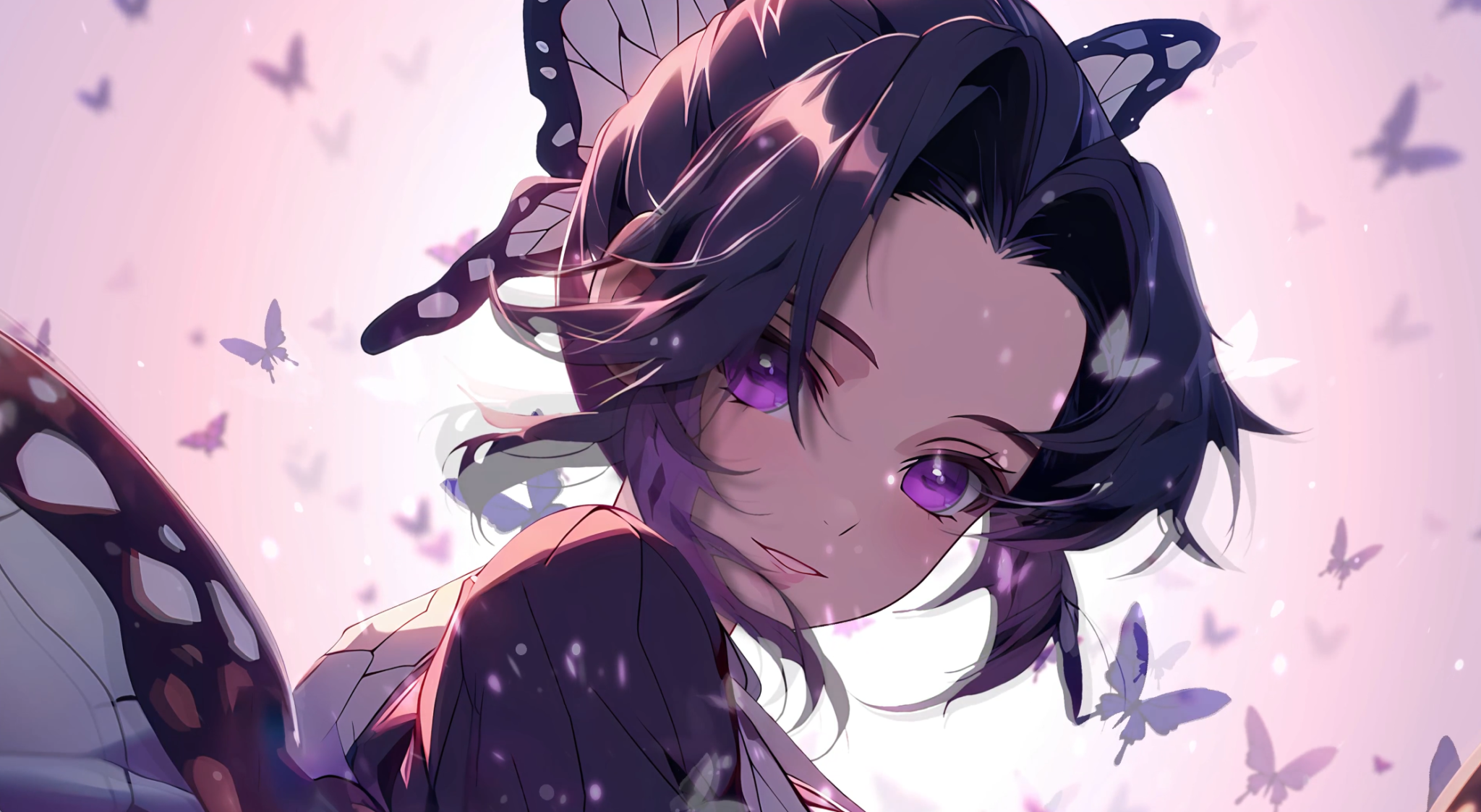Purple Gaze of Shinobu Beautiful 4K Live Wallpaper
