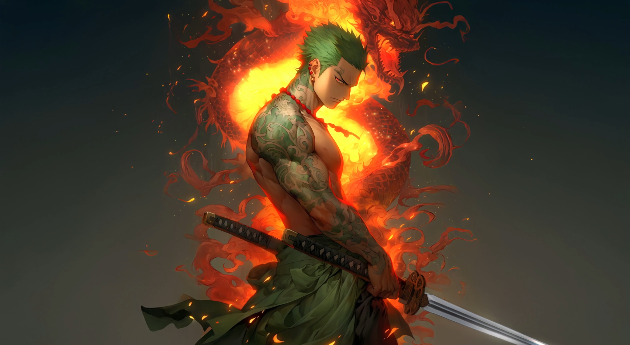 Red Fang Zoro Beautiful 4K Live Wallpaper
