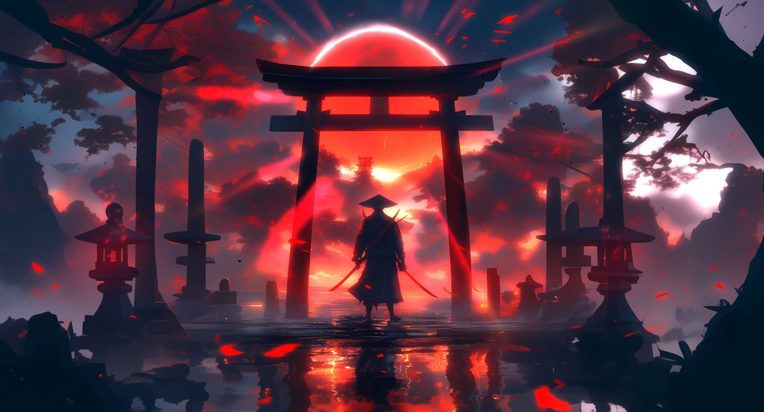 Torii Spirit Samurai Beautiful 4K Live Wallpaper