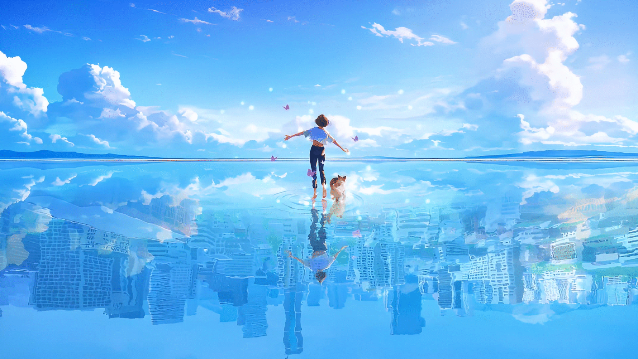 Sky Reflection InZOI Beautiful 4K Live Wallpaper